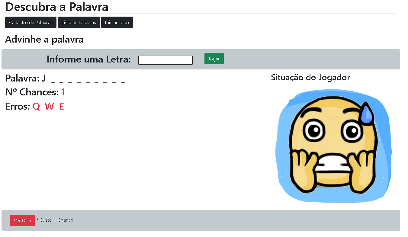Github Ivanlima096jogo Descubra Palavra Jogo Feito Com Html Css Bootstrap E Javascript