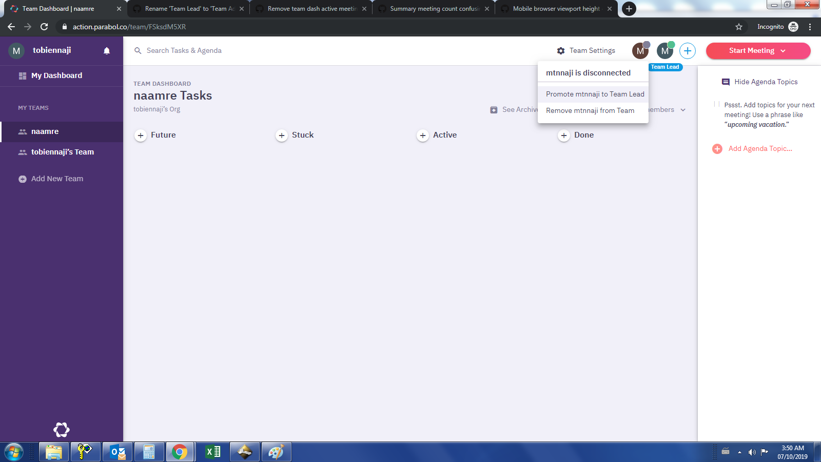 Rename 'Team Lead' to 'Team Admin' · Issue #2899 · ParabolInc/parabol · GitHub