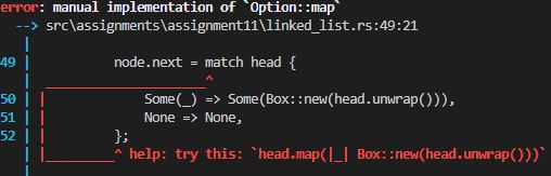 [Homework 11] cargo clippy throws an error but suggestion is not working · Issue #201 · kaist-cp ...