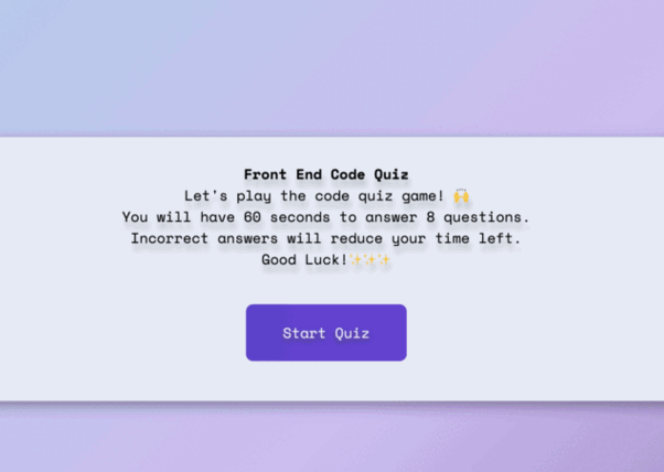 Github Mxu4321module4challenge Web Apis Code Quiz