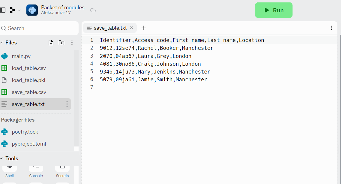 GitHub - Aleksandra-17/CSV-Pickle