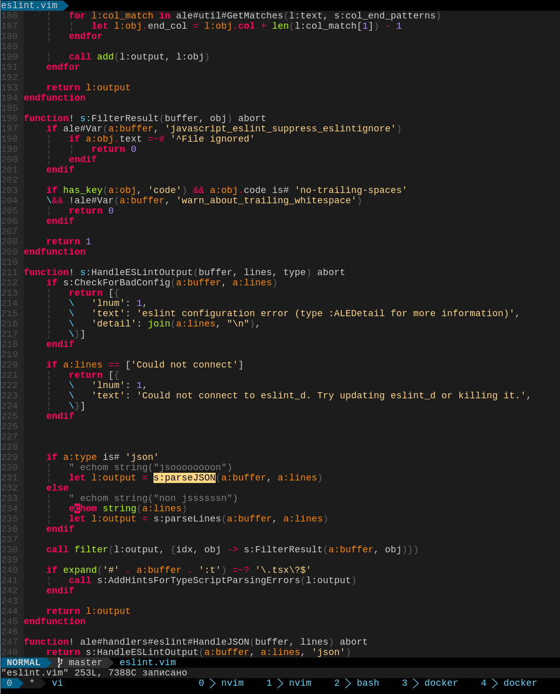 Ale not show anything about found errors for JS · Issue #2576 · dense-analysis/ale · GitHub