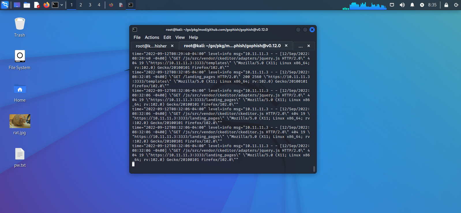 Go Phish loading loop at landing pages · Issue #2596 · gophish/gophish · GitHub