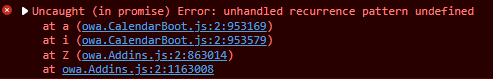 Office.context.mailbox.item.recurrence.getAsync is giving - Uncaught (in promise) Error ...