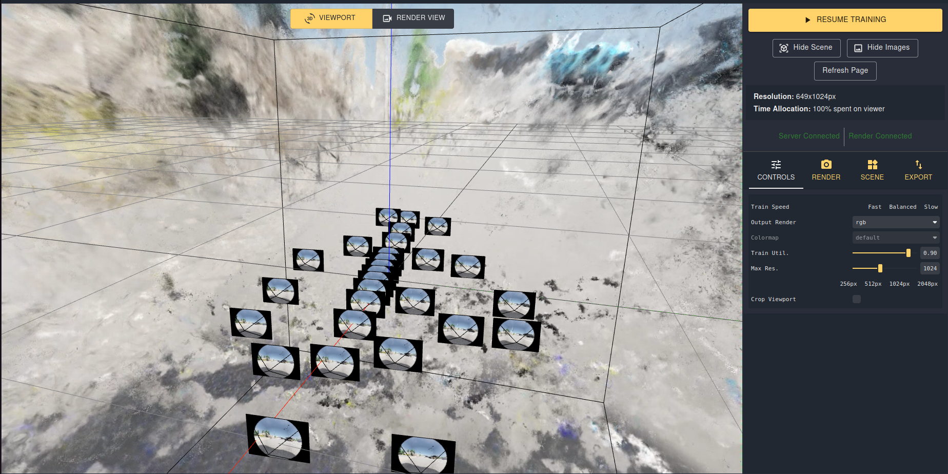 Issue: Rendered Image Not Visible in Viewer · Issue #2073 · nerfstudio-project/nerfstudio · GitHub