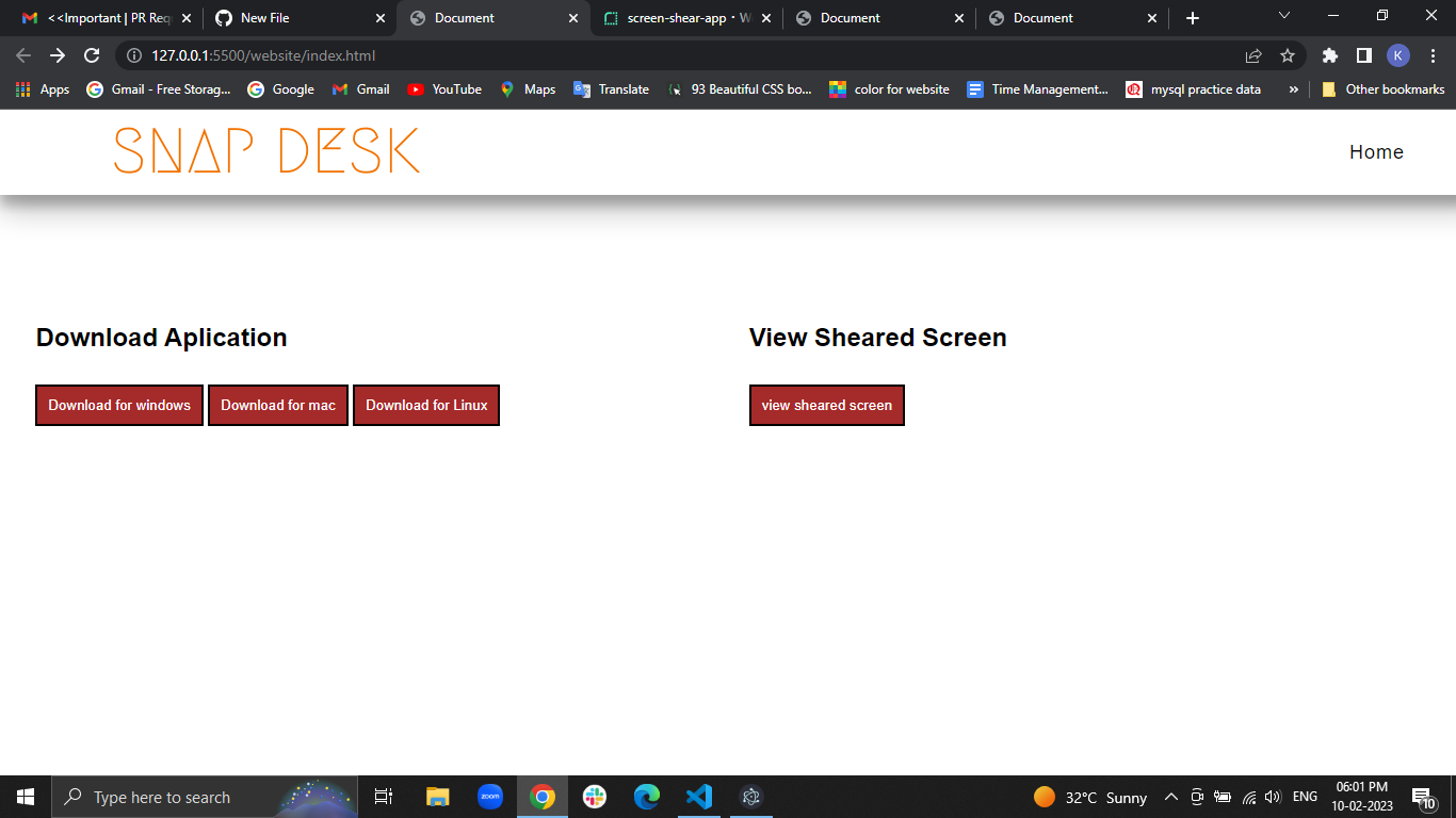 GitHub - KishorDMane/sheardesk: Screen-sharing app helps the user to ...