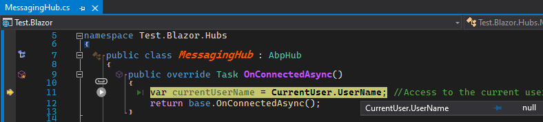 Currentuserusername Is Null In Blazor Server Signalr Project · Issue 8683 · Abpframeworkabp