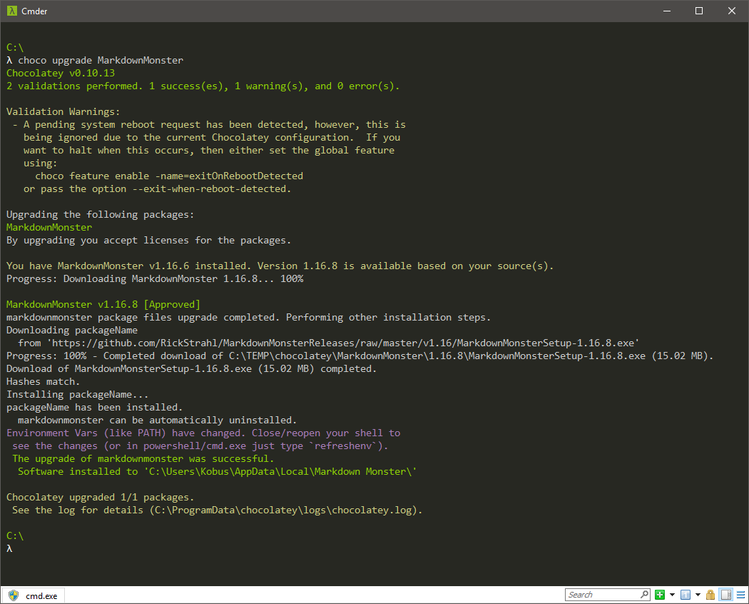 Pre-release v0.17 cannot update packages anymore: "The handle is invalid" · Issue #659 ...