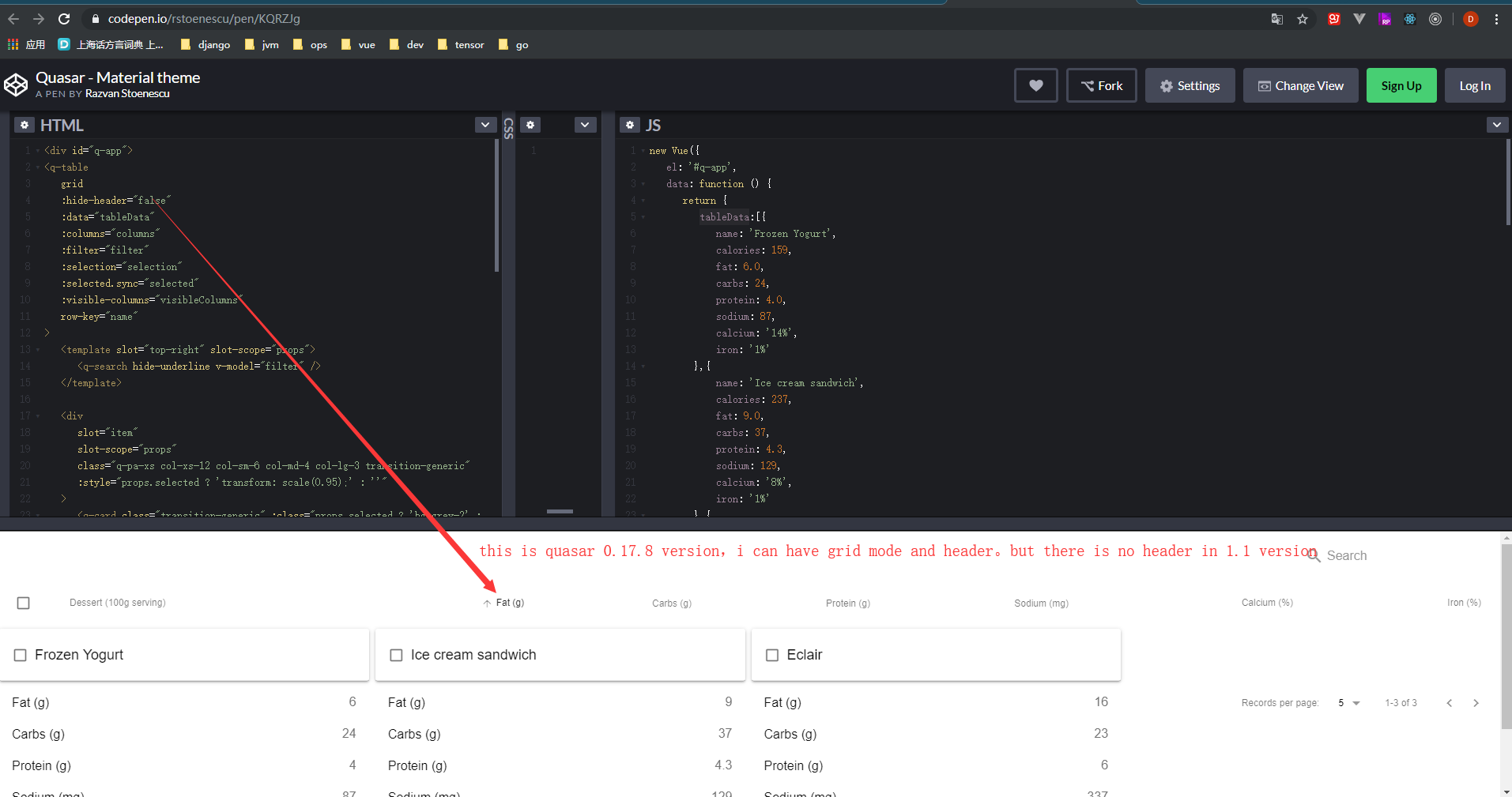 QTable grid mode cant't showing the header even hide-header=false · Issue #5147 ...