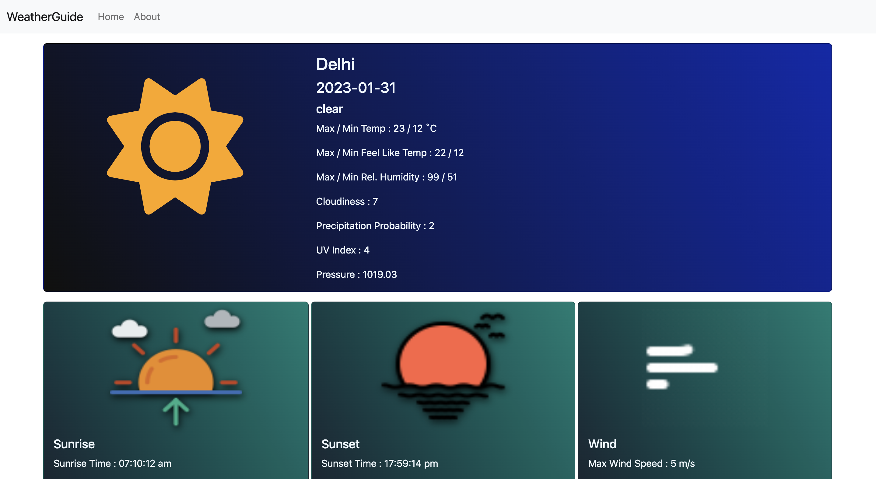 GitHub - AdiMiMC07/WeatherGuide: WeatherGuide is a weather web application made with Reactjs and ...