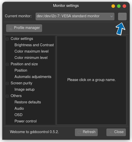 Option to add Key Binding to the 'Refresh Monitor List' Button. · Issue #134 · ddccontrol ...
