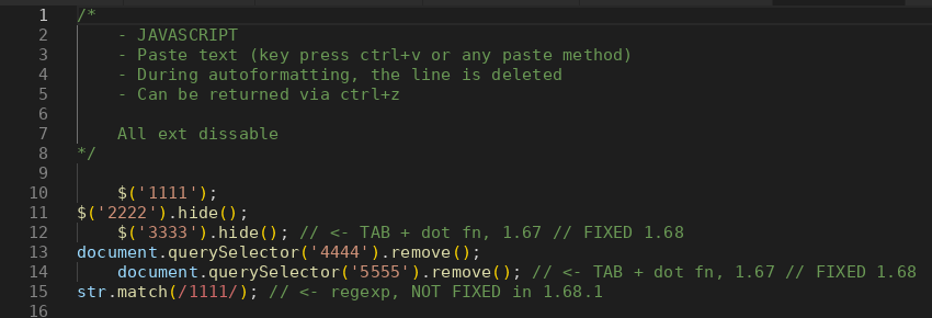 JavaScript autoformatting removes text while pasting · Issue #153959 ...