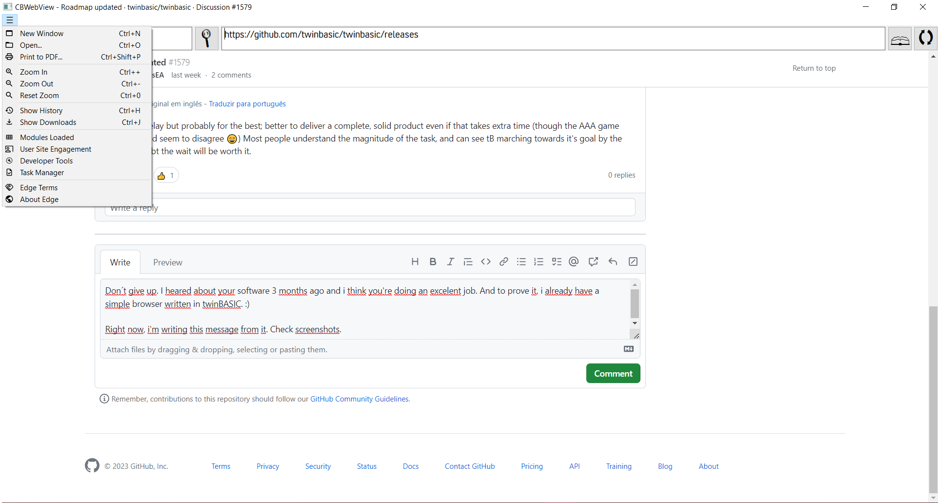Roadmap updated · twinbasic twinbasic · Discussion #1579 · GitHub