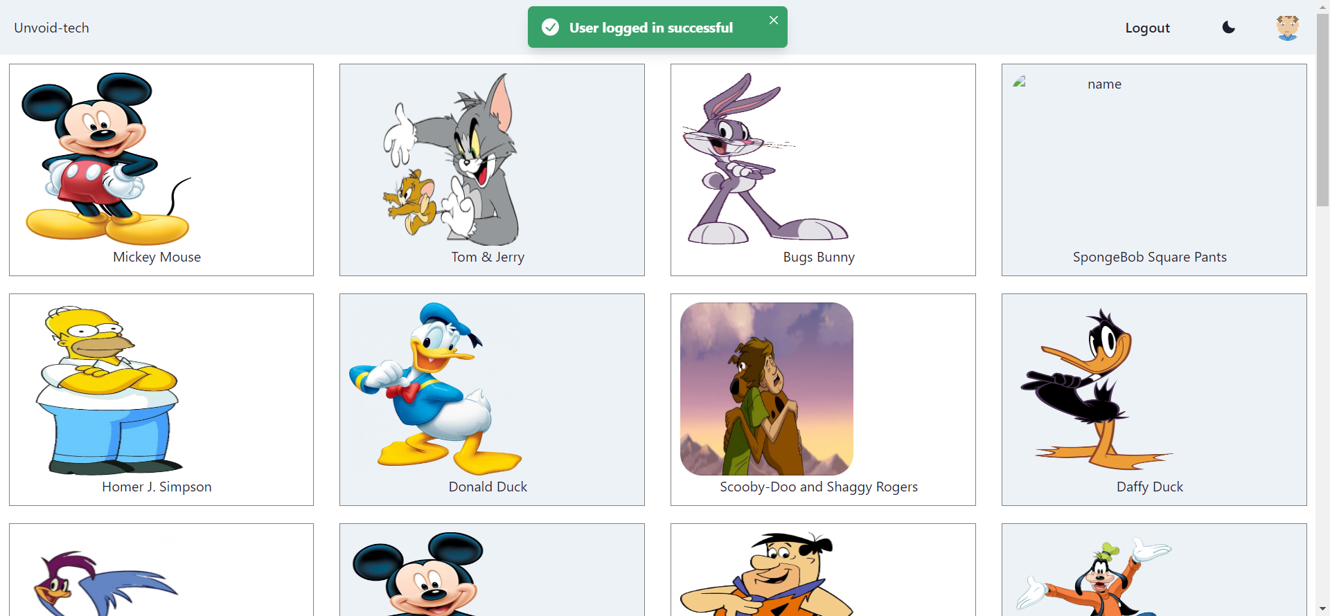 GitHub - sainRaghuveer/unvoid-tech-assignment: This is cartoon images ... GitHub - sainRaghuveer/unvoid-tech-assignment: This is cartoon images ...