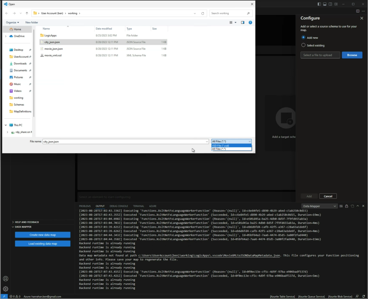 Browse dialog only includes .XSD and All files. · Issue #3302 · Azure/LogicAppsUX · GitHub
