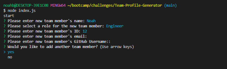 GitHub - Bxrg/Team-Profile-Generator