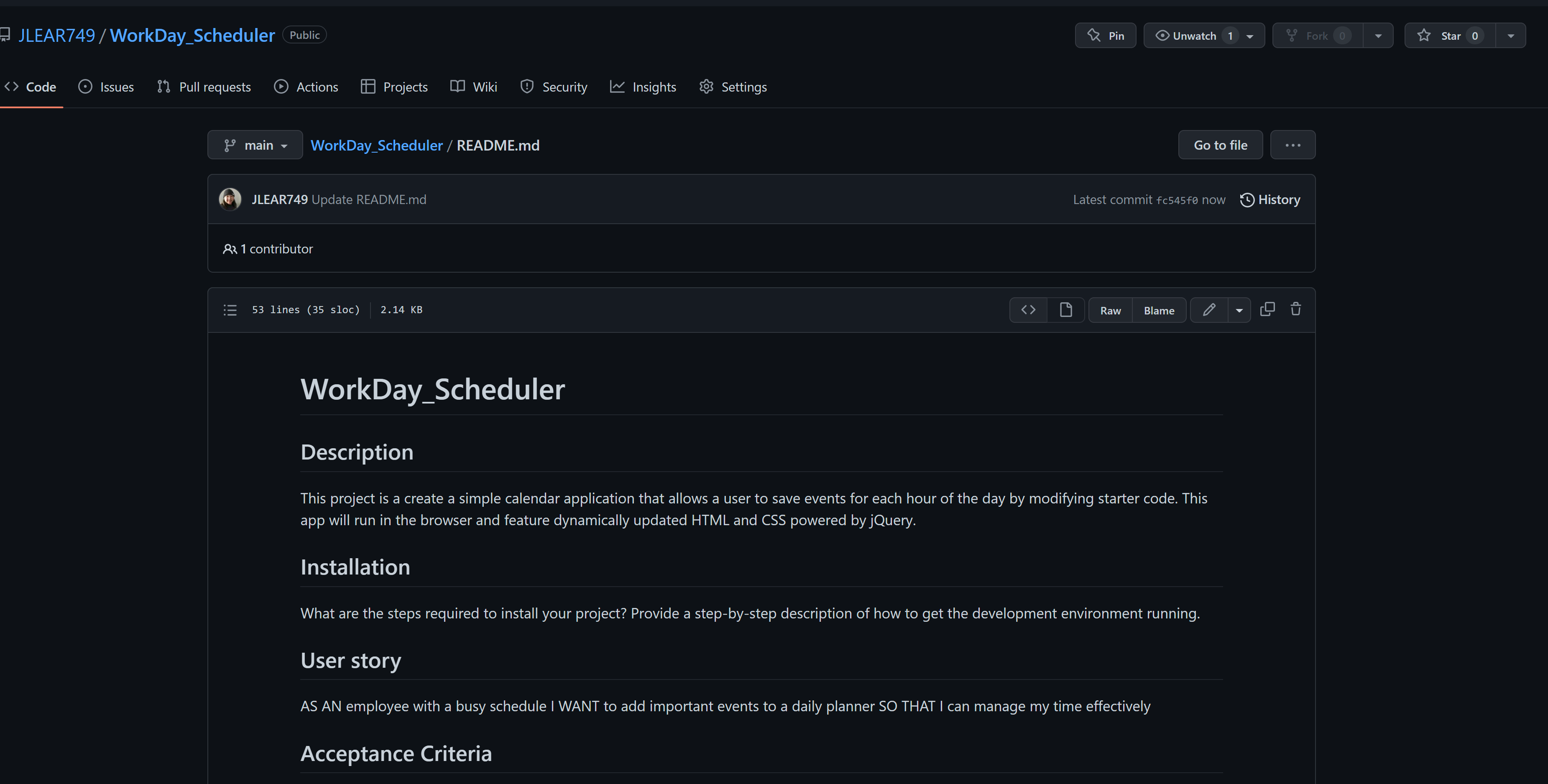 GitHub - JLEAR749/WorkDay_Scheduler