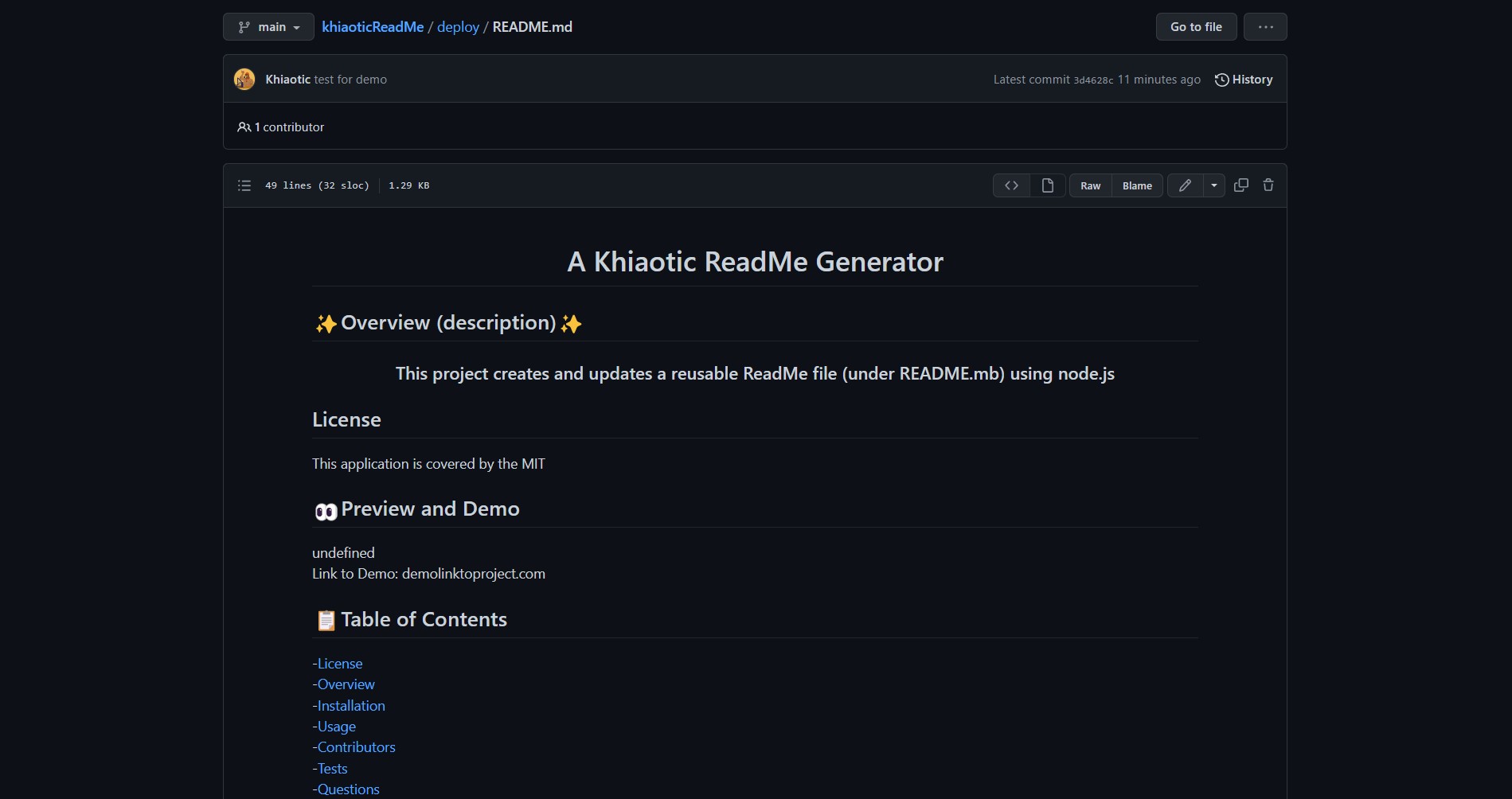 GitHub - Khiaotic/khiaoticReadMe: a nodejs generated read me file to ...