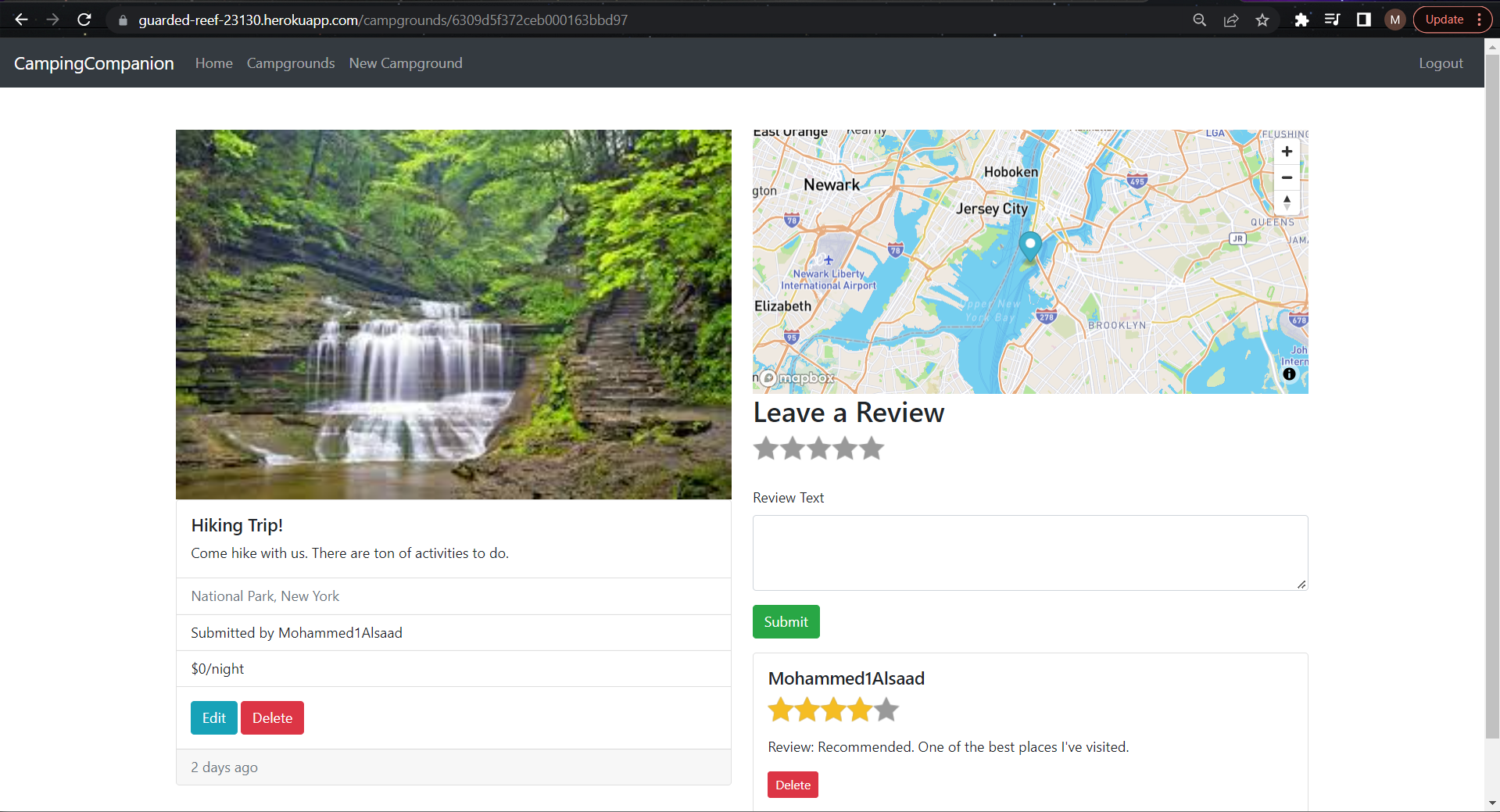 GitHub - Mohammed-Alsaad/Camping-Companion: A website to find companions for your camping trips!