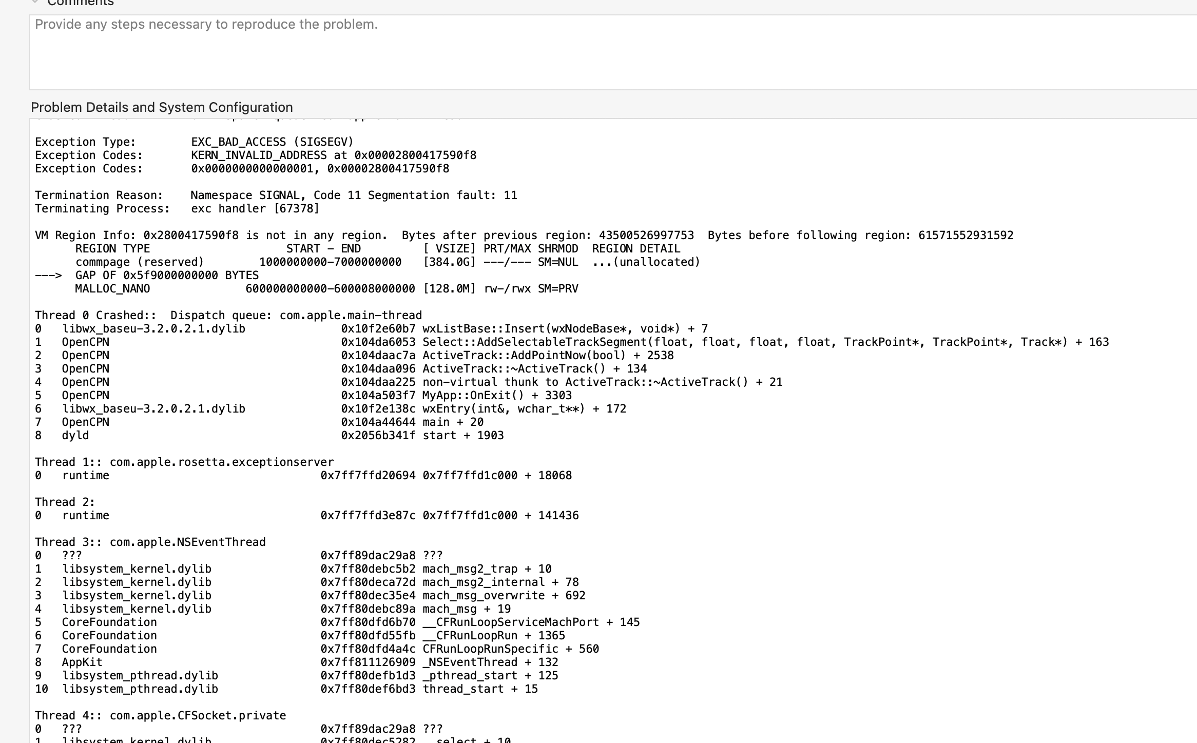 OCPN crashing or silently closing with multiple nav inputs · Issue #3316 · OpenCPN/OpenCPN · GitHub