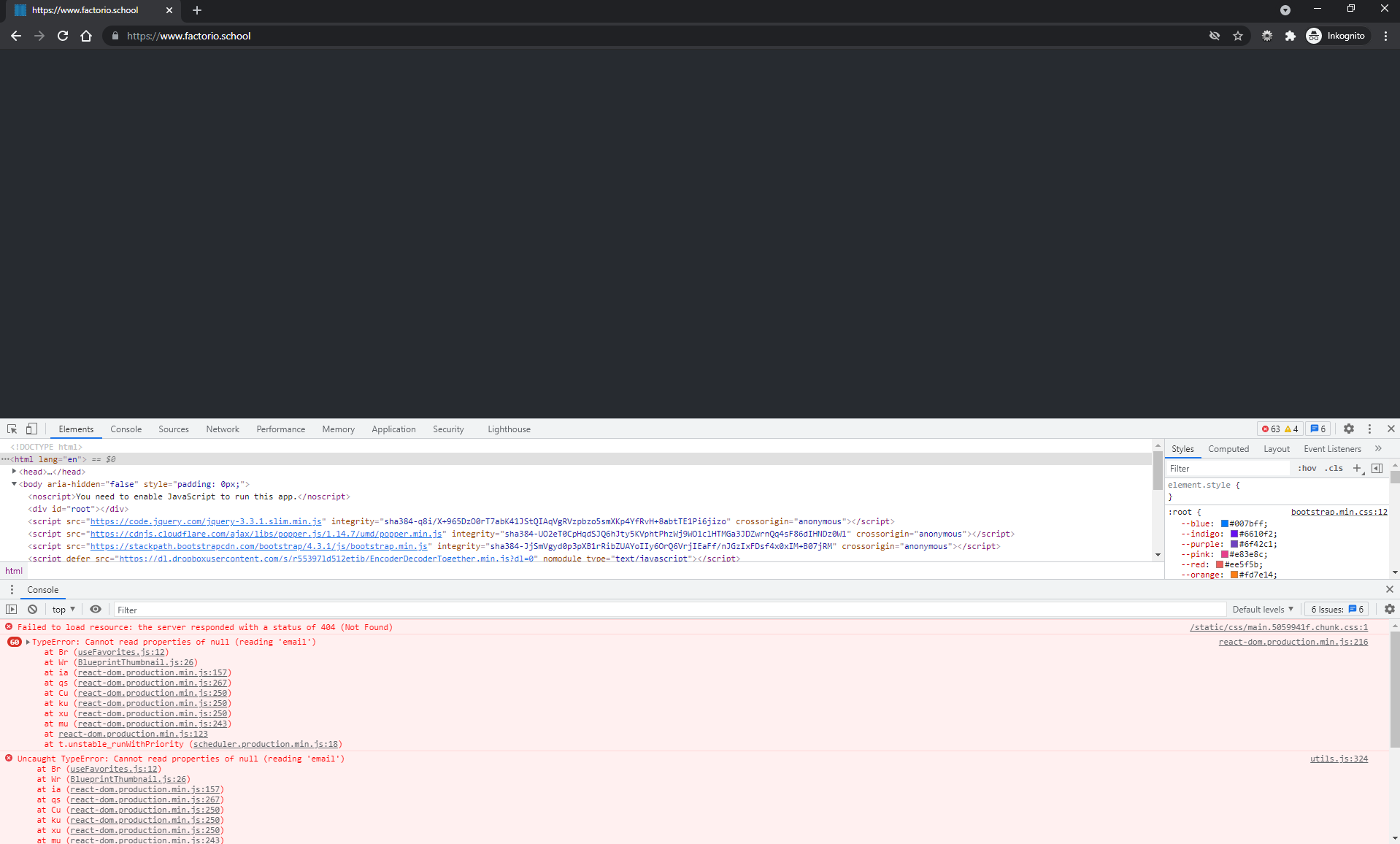 Blank grey page on load · Issue #366 · FactorioBlueprints/factorio ...