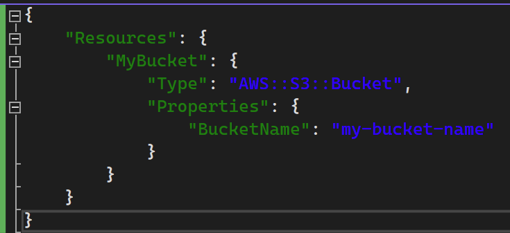 CloudFormation JSON-files use light mode font colors in dark mode ...