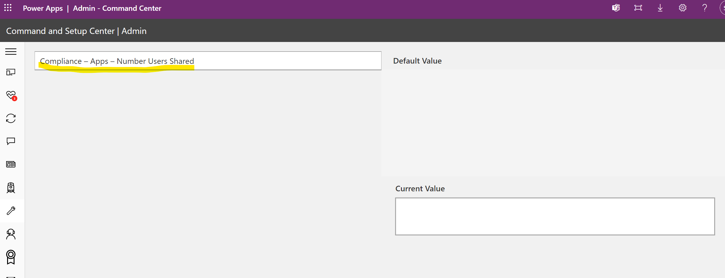 Three compliance related environment variable not visible in Admin command center App · Issue ...