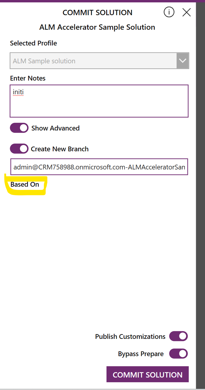 [ALM Accelerator - QUESTION] QUESTION - Experiencing error while committing from ALM accelerator ...