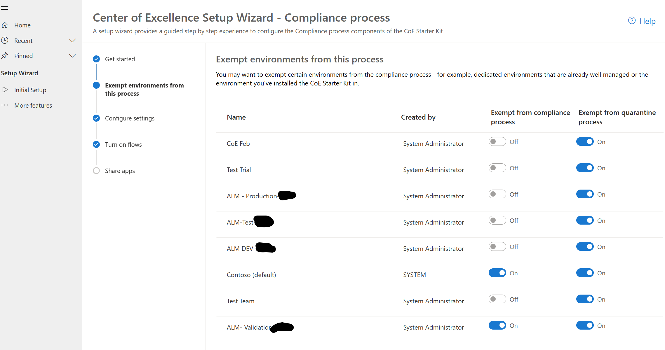 [CoE Starter Kit - Feature]: A search box on setup wizards to look for environments exempt from ...