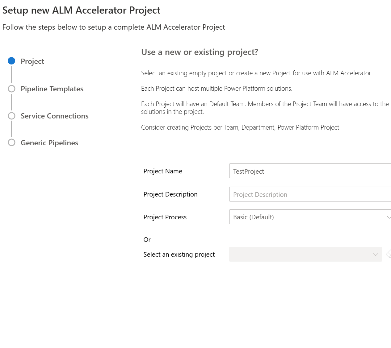 [ALM Accelerator - Feature] Using latest pipelines to create a project ...