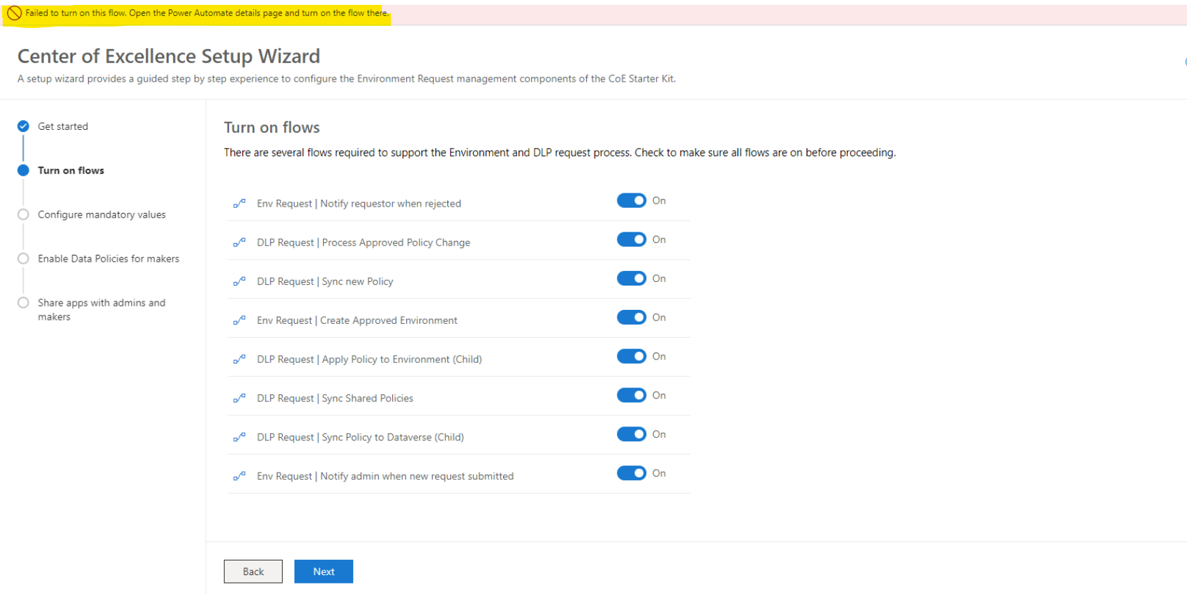 [CoE Starter Kit - QUESTION] How to identify the flow errors on setup wizards · Issue #5568 ...