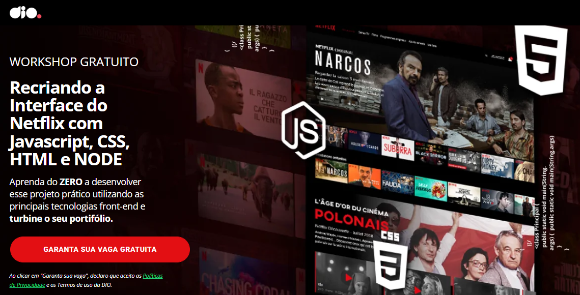 GitHub - MARCIAHELENALIMA/Recriando-Interface-do-Netflix: Javascript, CSS, HTML e NODE