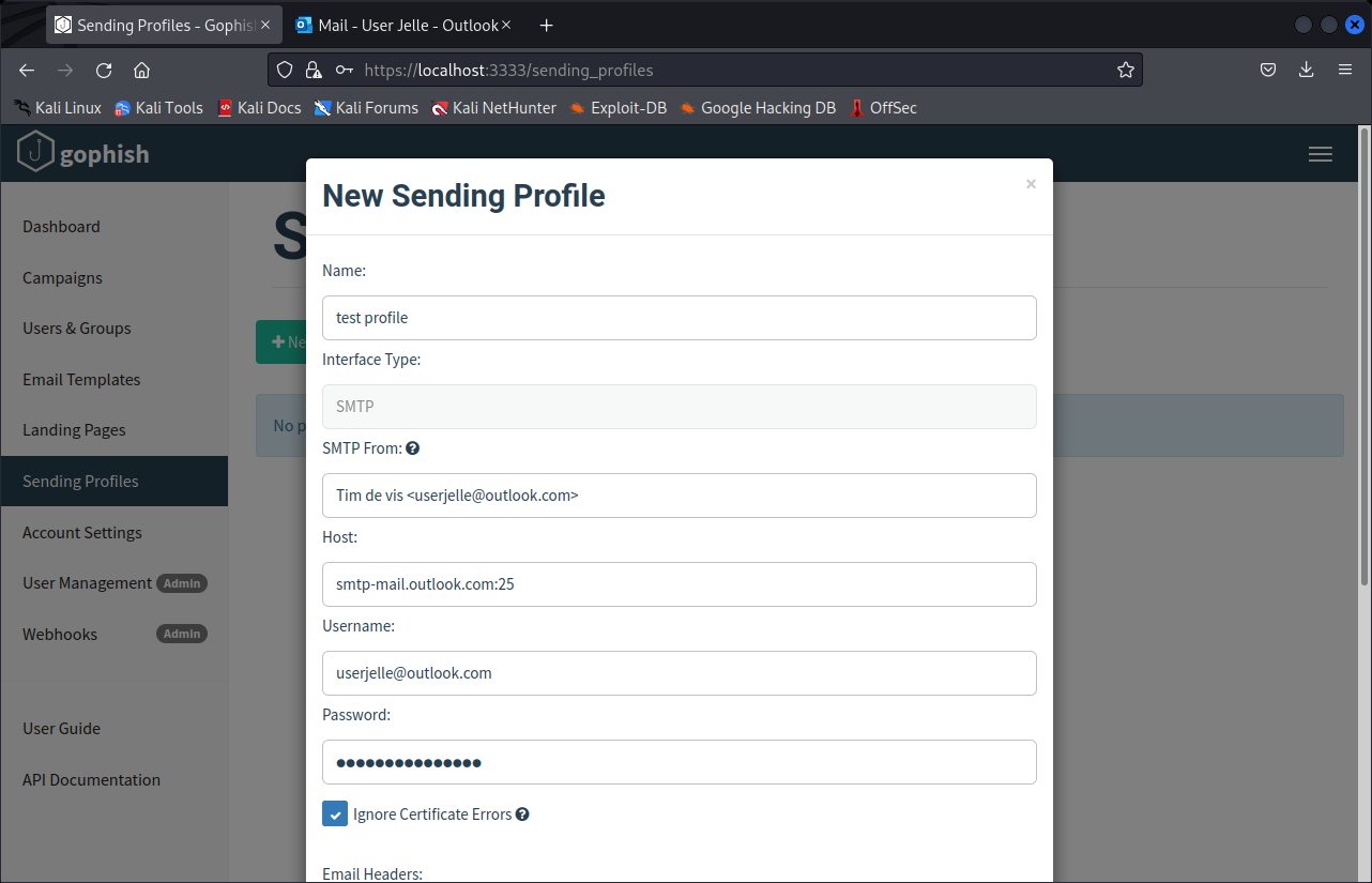Cant send a sending profile (test) · Issue #2579 · gophish/gophish · GitHub