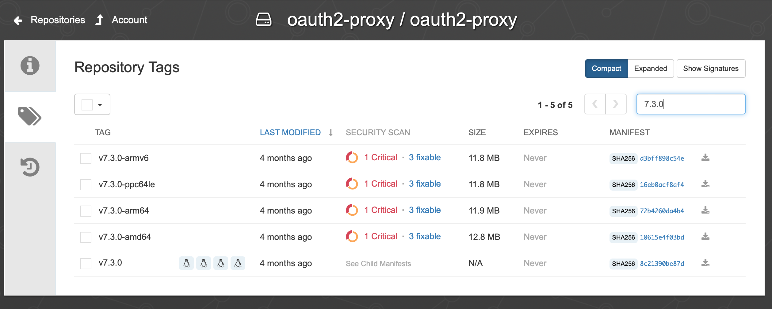 Quay.io repository seems to be down? · Issue #1816 · oauth2-proxy/oauth2-proxy · GitHub