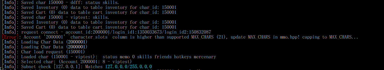 character_slots column is higher than supported MAX_CHARS · Issue #7461 · rathena/rathena · GitHub