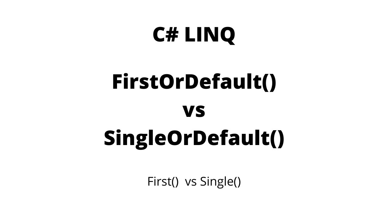 【文章推荐】FirstOrDefault 和 SingleOrDefault 的区别 · Issue #162 · DotNETWeekly-io/DotNetWeekly · GitHub