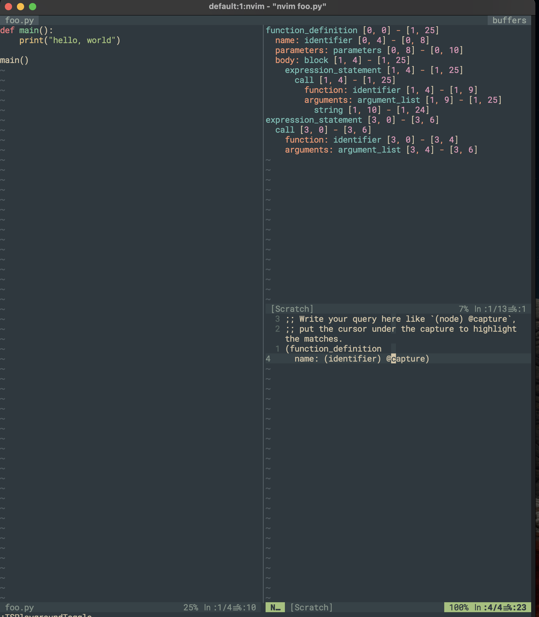 query highlight not working · Issue #51 · nvim-treesitter/playground ...