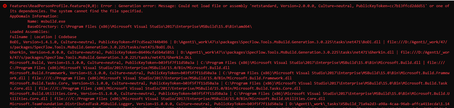 .feature(0,0): Error : Generation error: Message: Could not load file ...
