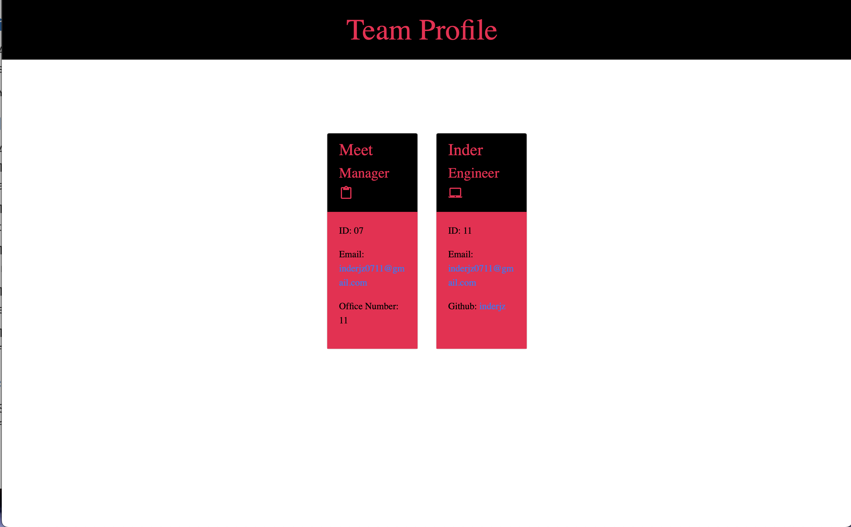 Github Inderjzmodule 10 Challenge Team Profile Generator