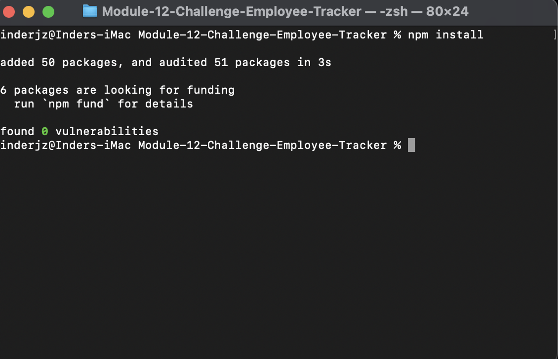 GitHub - inderjz/Module-12-Challenge-Employee-Tracker