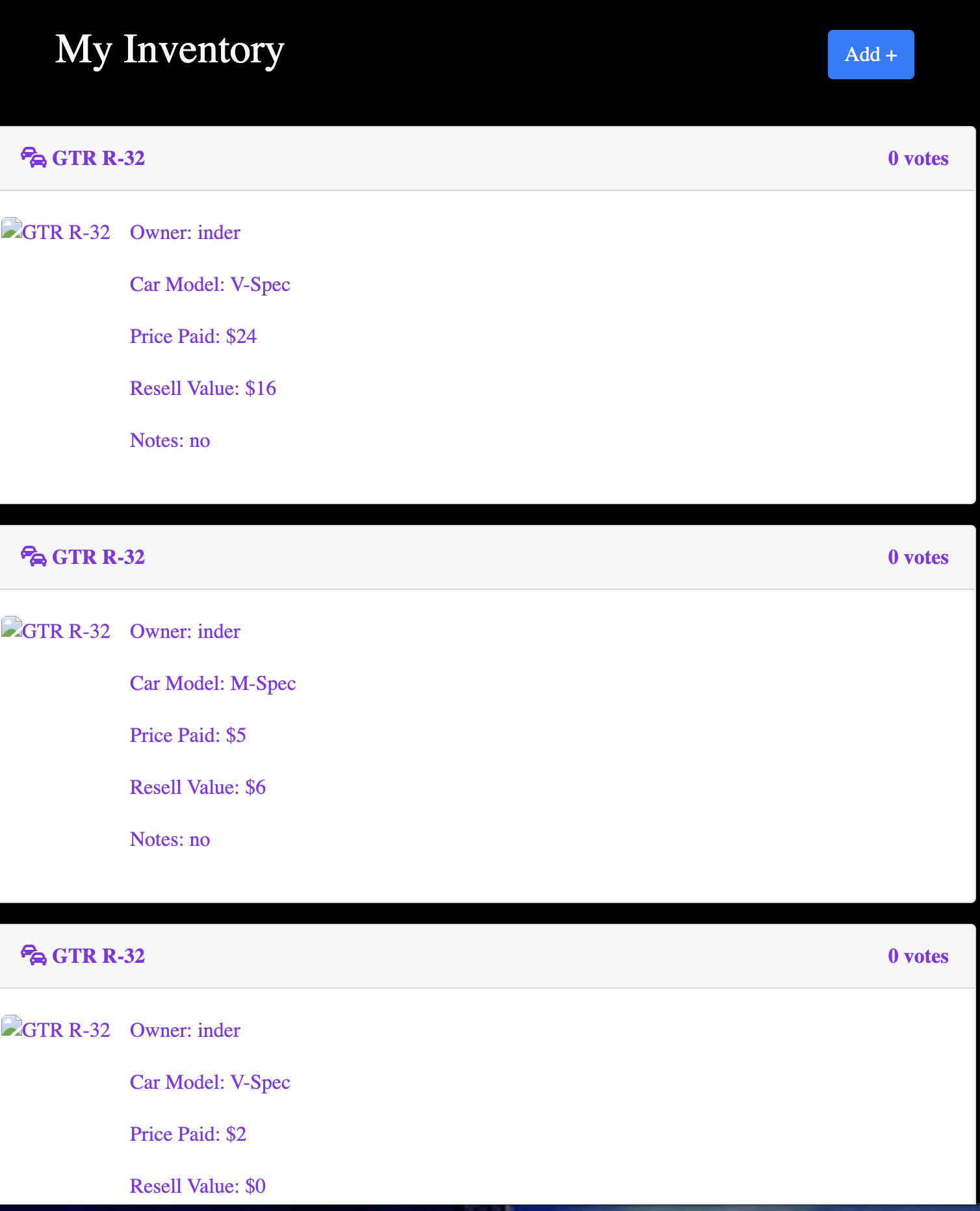 GitHub - inderjz/Car-Inventory