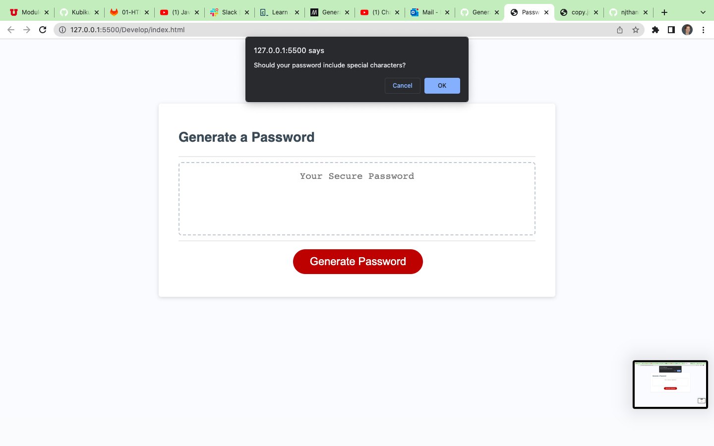 GitHub - Kubikubiessa/Password-Generator: This is a class challenge, in ...