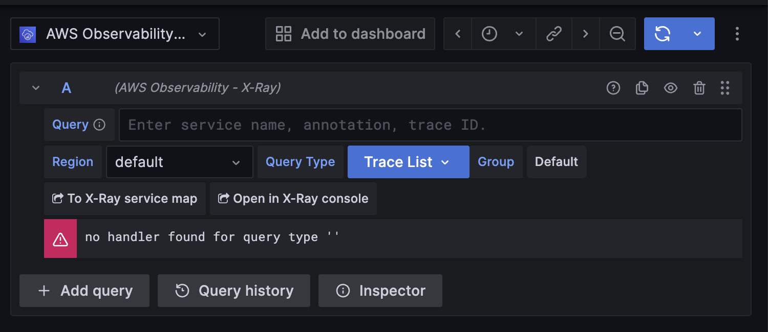 Loki Datasource: Internal Link to Xray datasource doesn't work correctly when added in derived ...