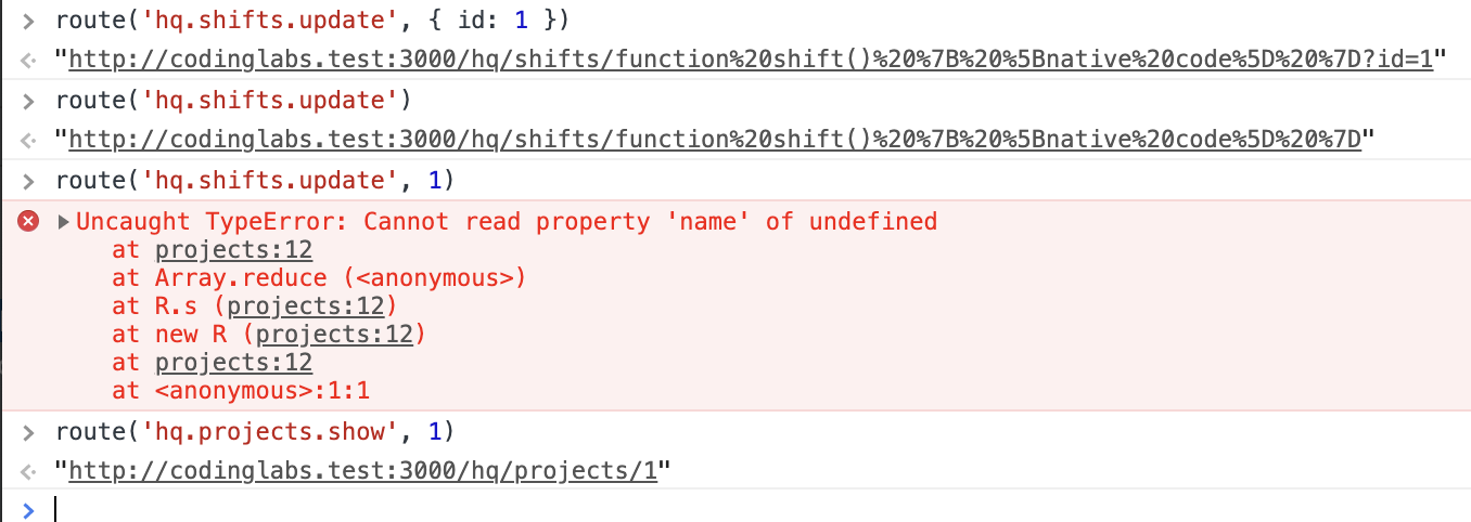 route() is returning a function · Issue #366 · tighten/ziggy · GitHub