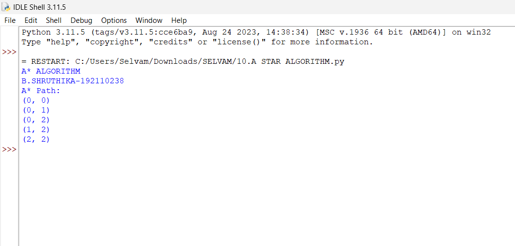 GitHub - Shruthika1511/CSA1779: ARTIFICIAL INTELLIGENCE