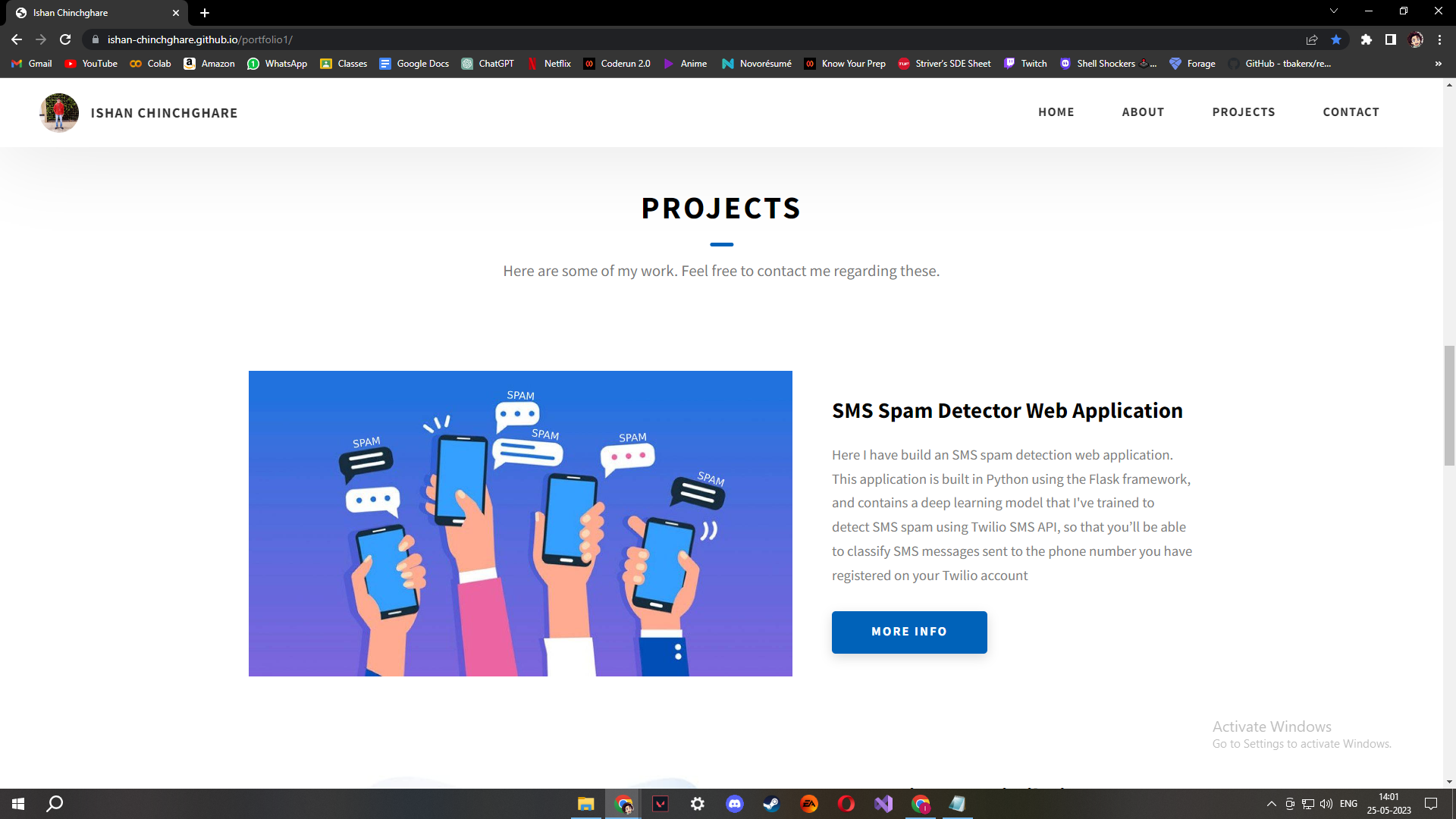 GitHub - Ishan-Chinchghare/portfolio1: This is my portfolio website. Hope you like it.