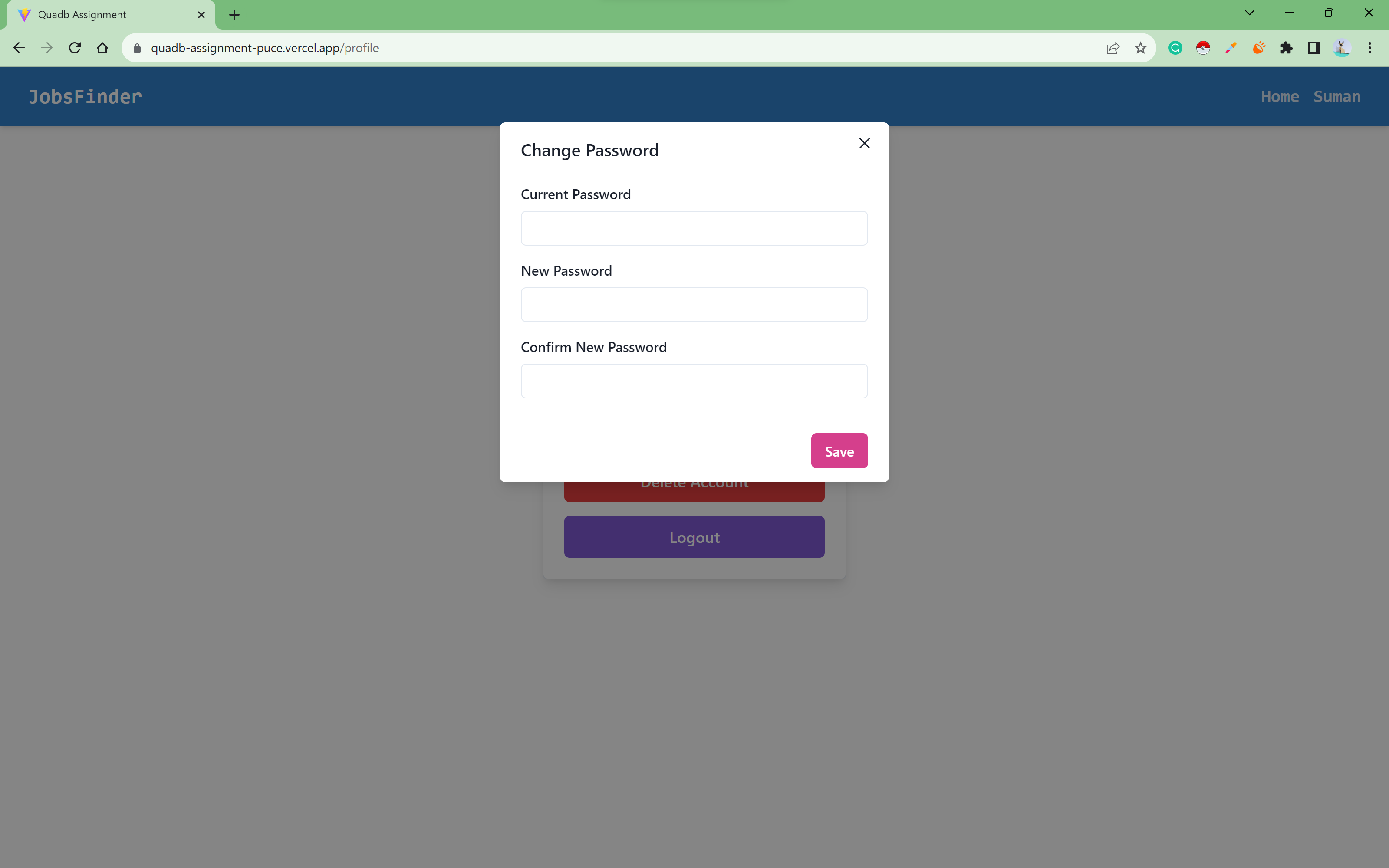 GitHub - SumanBlswas/quadb_assignment: This is a Job finder portal ... GitHub - SumanBlswas/quadb_assignment: This is a Job finder portal ...