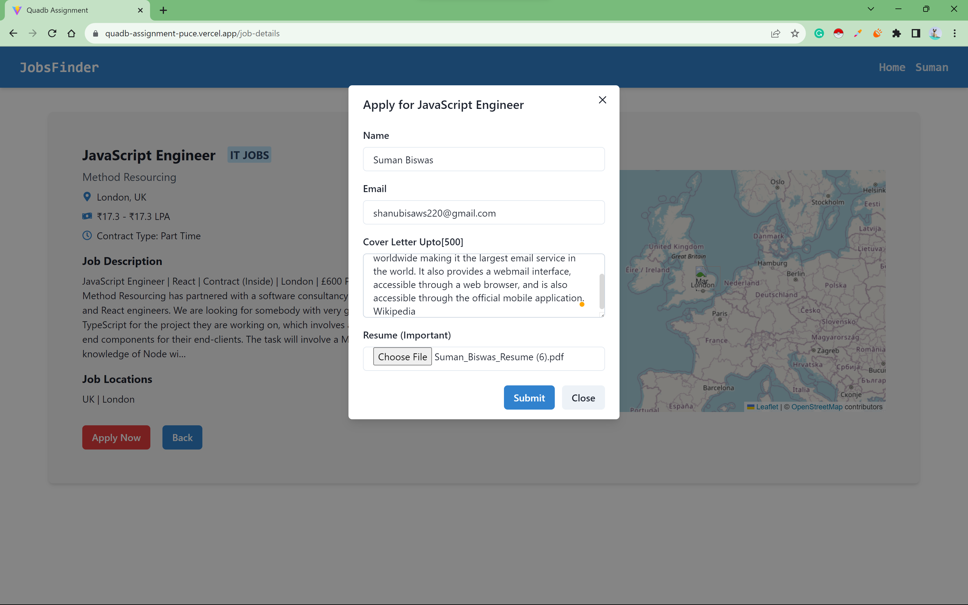 GitHub - SumanBlswas/quadb_assignment: This is a Job finder portal ... GitHub - SumanBlswas/quadb_assignment: This is a Job finder portal ...
