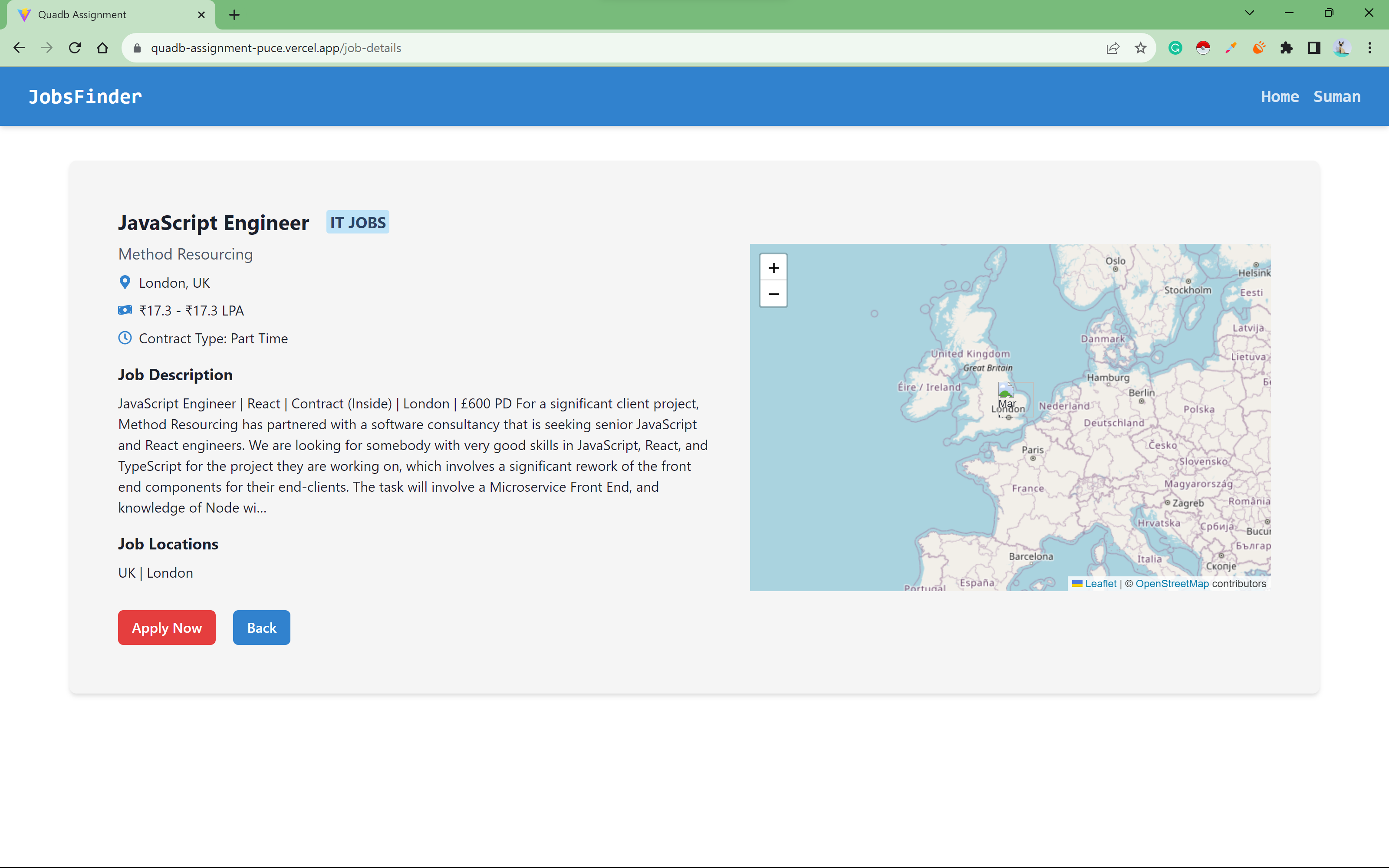 GitHub - SumanBlswas/quadb_assignment: This is a Job finder portal ... GitHub - SumanBlswas/quadb_assignment: This is a Job finder portal ...
