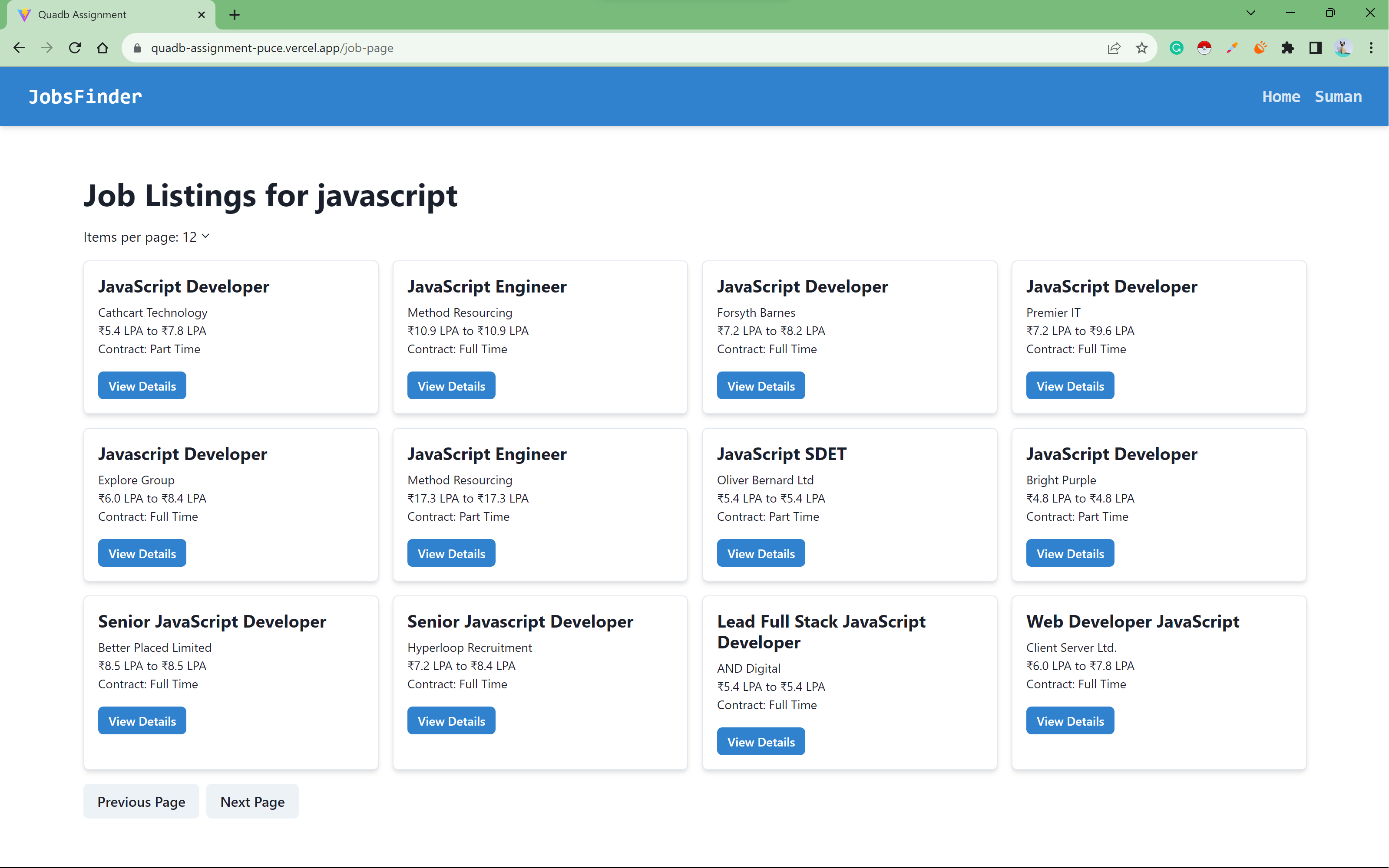 GitHub - SumanBlswas/quadb_assignment: This is a Job finder portal ... GitHub - SumanBlswas/quadb_assignment: This is a Job finder portal ...